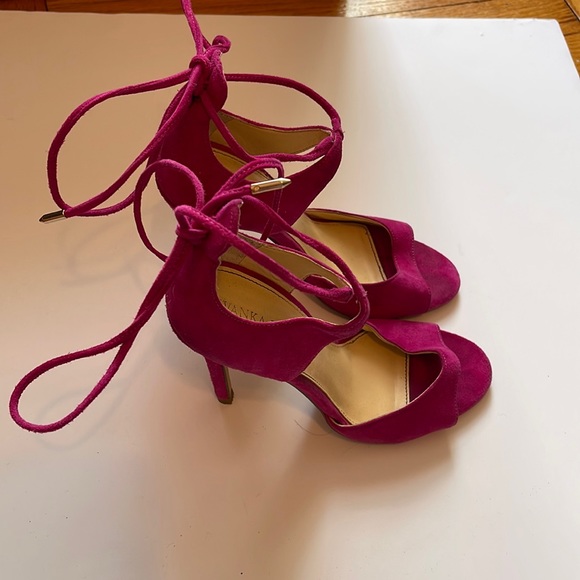 Ivanka Trump | Shoes | Ivanka Trump Pink Velvet Heels | Poshmark